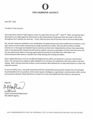 Osbrink Reference Letter | PDF
