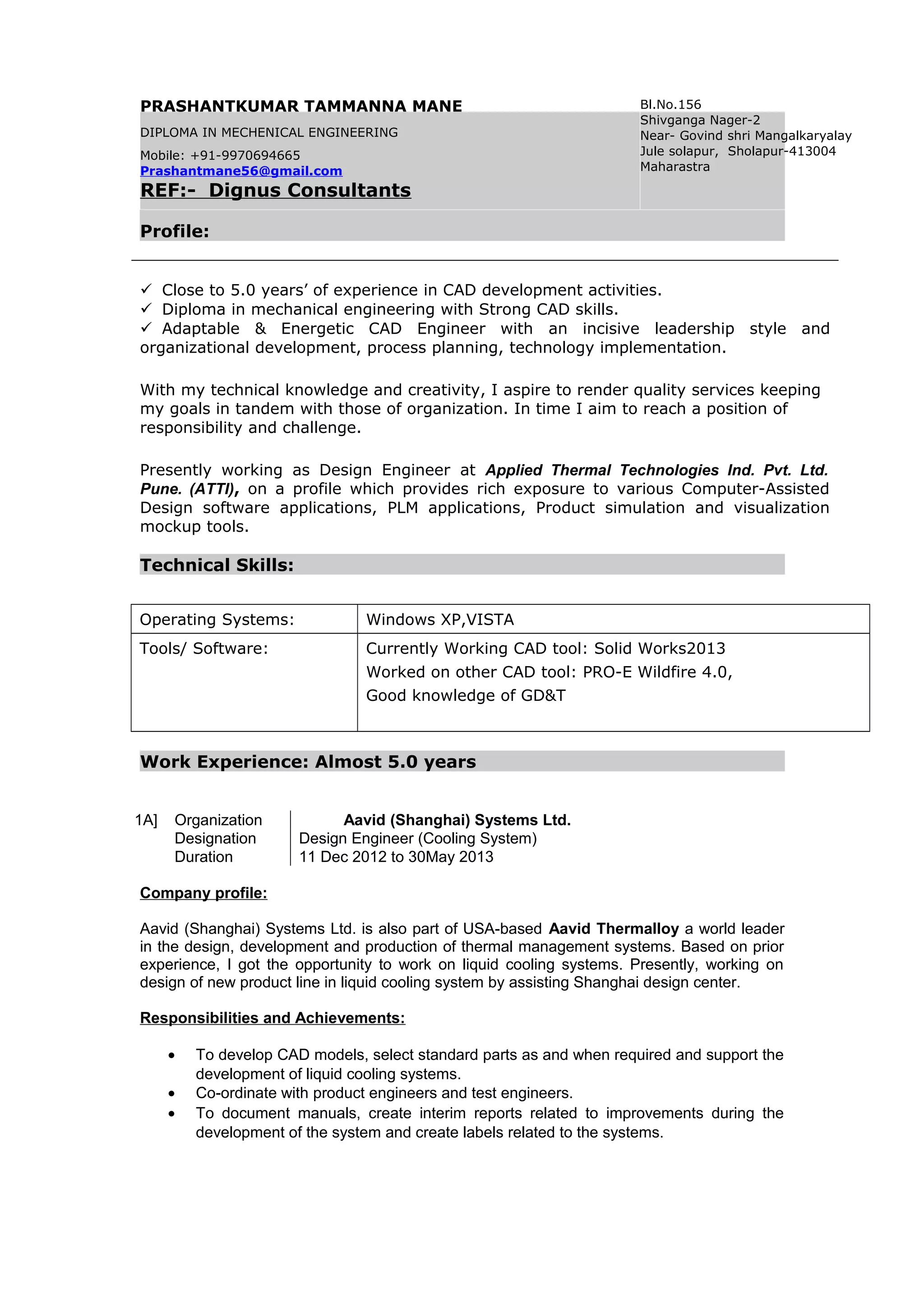 prashant_resume-SW_2014 | PDF