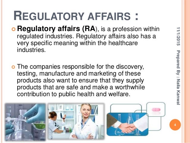 Regulatory Affairs.