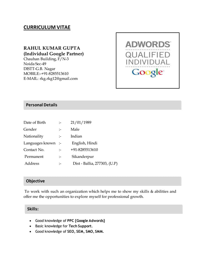 rahul cv | DOCX