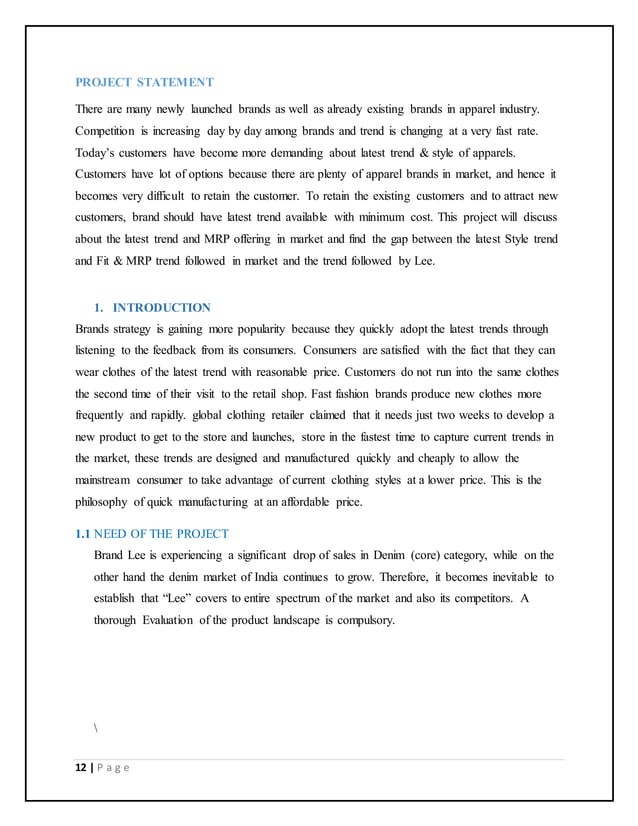 Graduation Project Report | DOCX | Women\'s Clothing | Women\'s Fashion