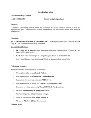 Vandana_Resume_new | PDF