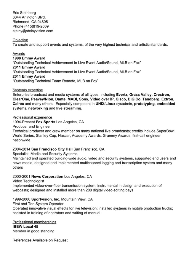 EricSteinbergresume | PDF