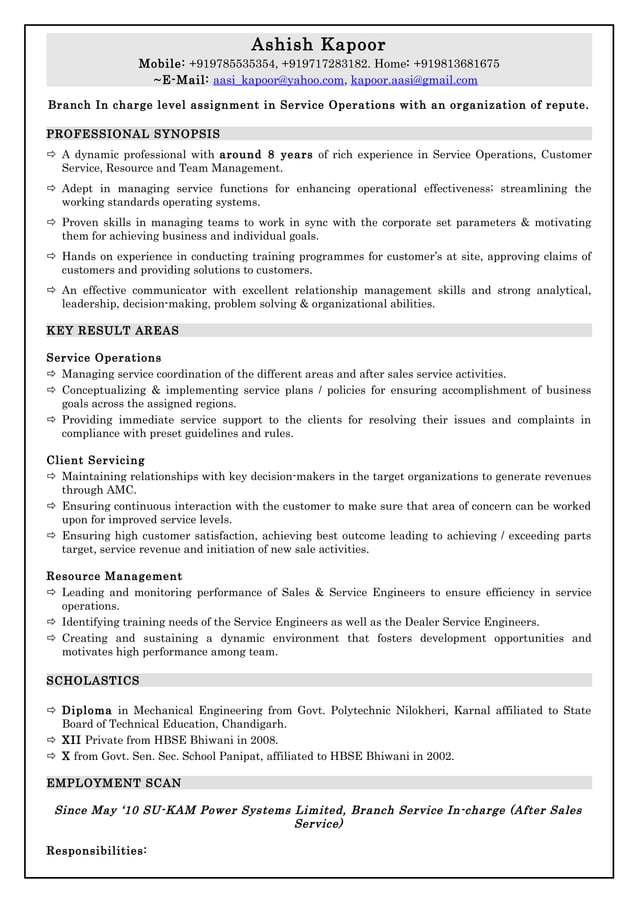 CV Ashish Kapoor | PDF