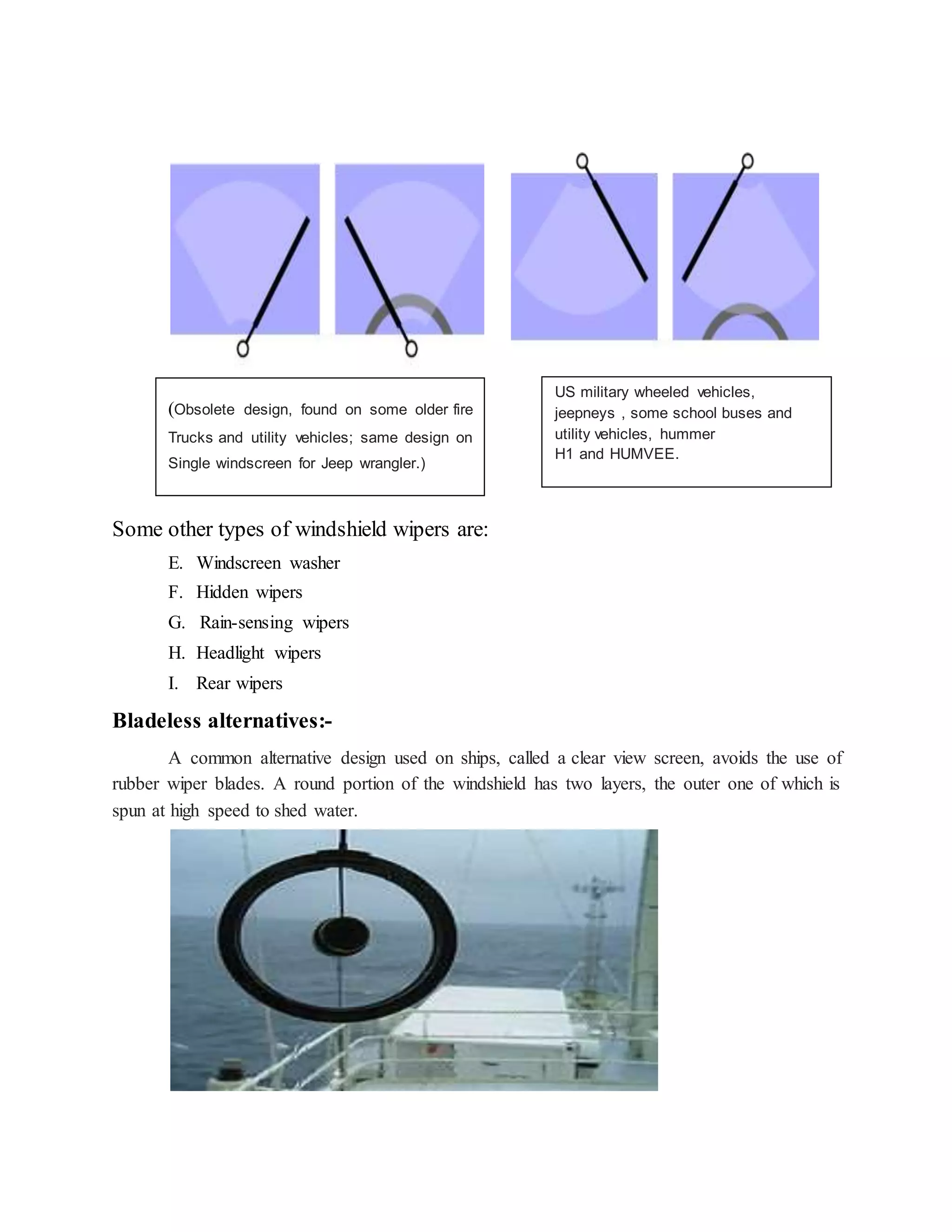 cam report windshield wiper mechanism | DOCX