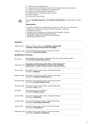 Mohammed_Batwaih_CV - English 2016 | PDF