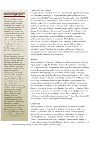 Educating human rights by using game elements | PDF