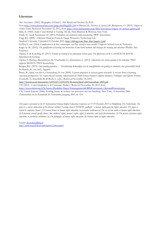 Educating human rights by using game elements | PDF