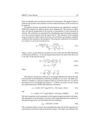 SilverNanoParticlesIndicatorsOfThermalHistoryIPRO317FinalReportSp09 | PDF