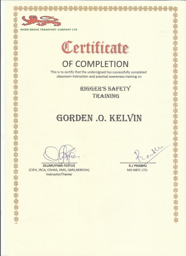 rigger's safety training | PDF