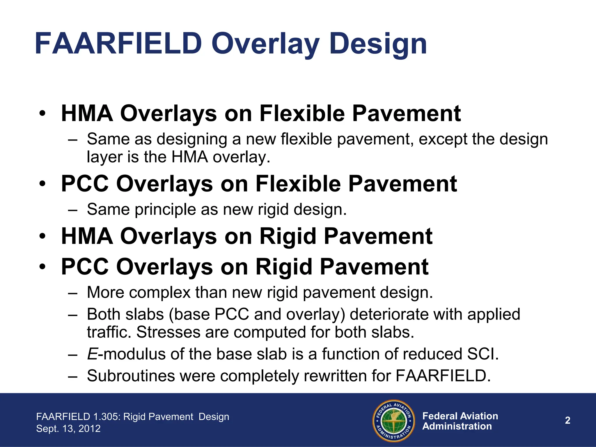 5_FAARFIELD Rigid Overlay Design - programa cálculo pavimentos aeroportuarios | PDF