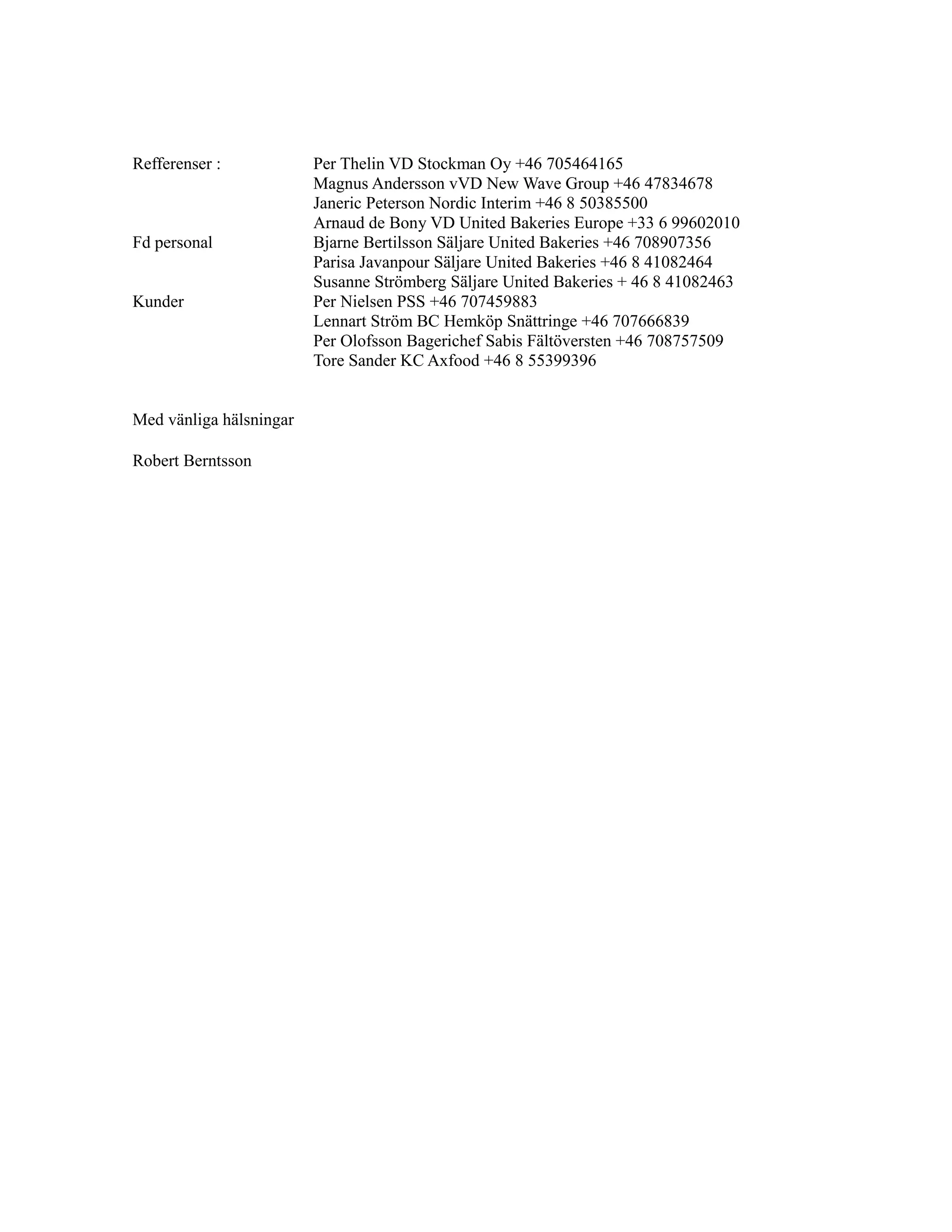 CV Svensk kort | PDF