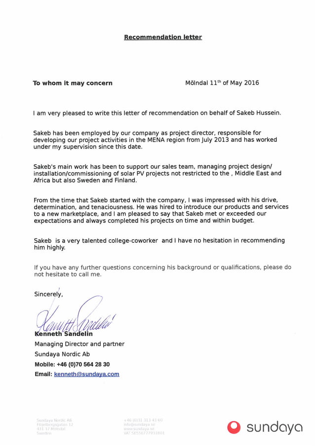 Recommendation Letter | PDF