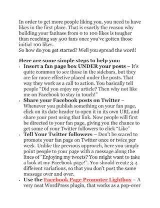 5 facebook fan page problems and how to fix them | PDF