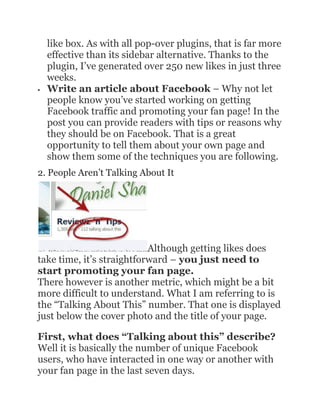 5 facebook fan page problems and how to fix them | PDF