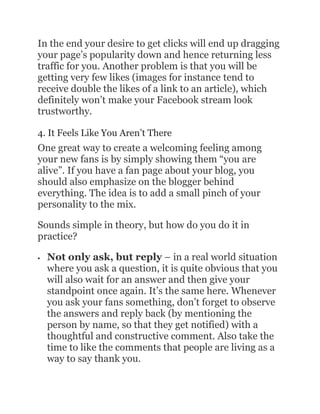 5 facebook fan page problems and how to fix them | PDF