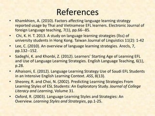 Five Factors Affecting LLS. | PPTX | Education