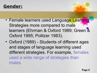 5 factors affecting lls use | PPT