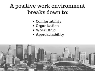 5 Factors of a Positive Work Environment | PDF