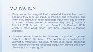 5 factors that affect language learning strategies | PPT | Free Download