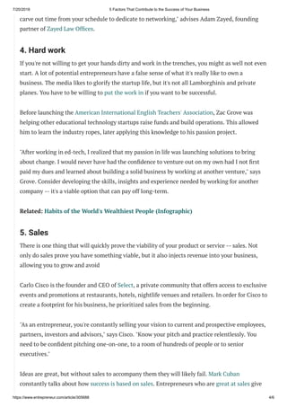 5 factors that contribute to the success of your business | PDF