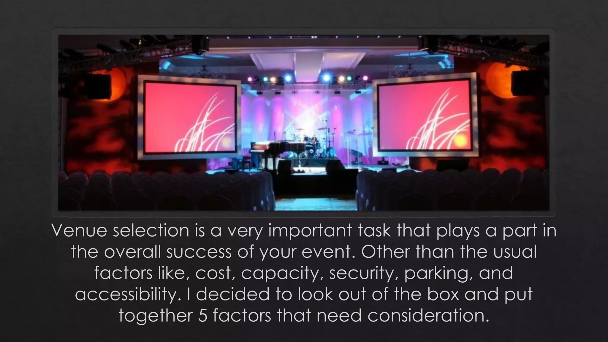 5 factors to consider when selecting an event | PPT