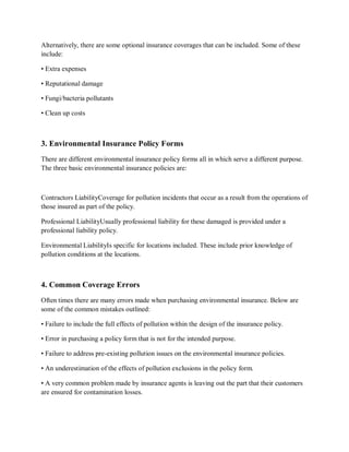 5 facts about environmental insurance | PDF