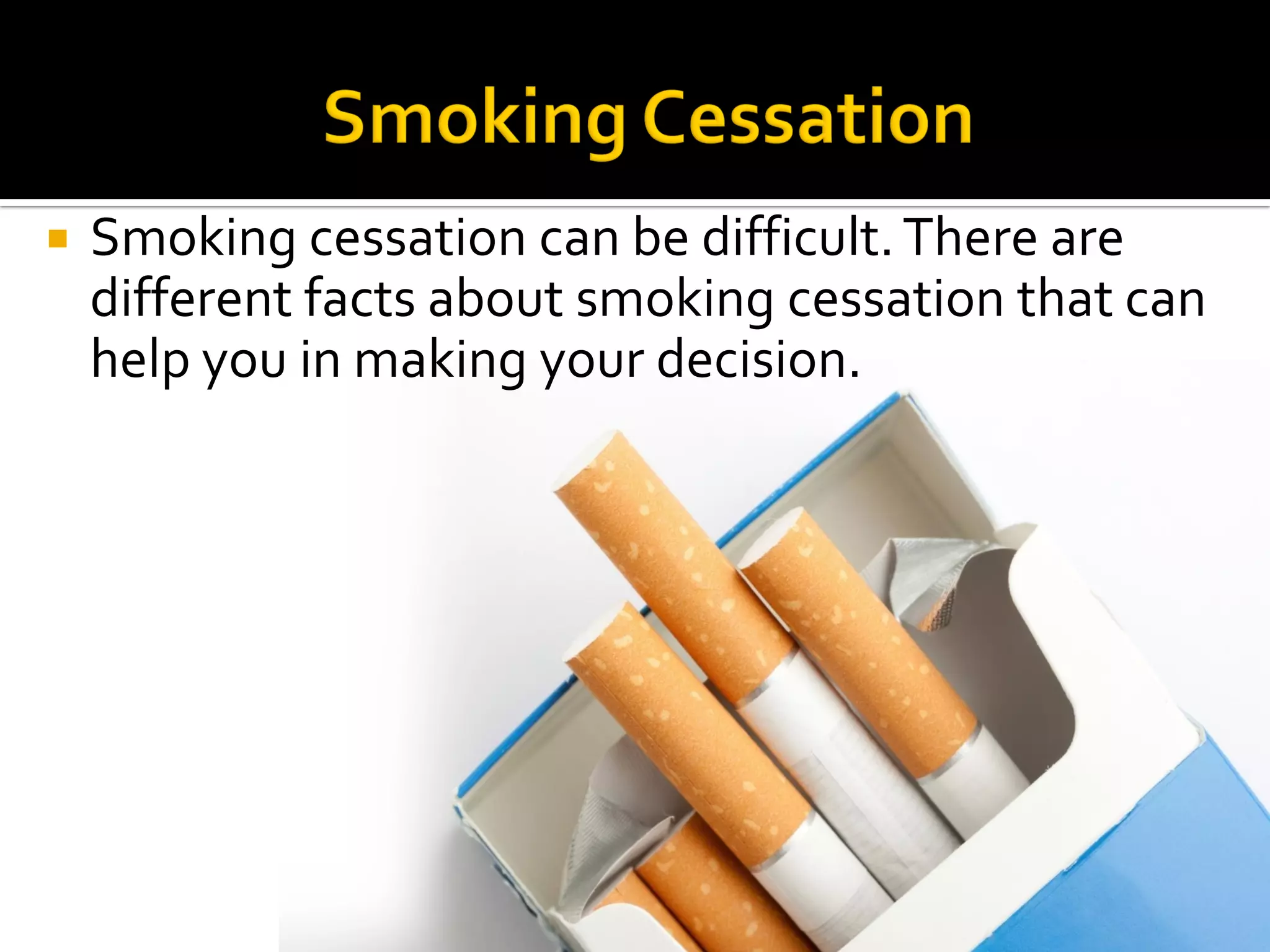 5 Facts About Smoking Cessation | PPT