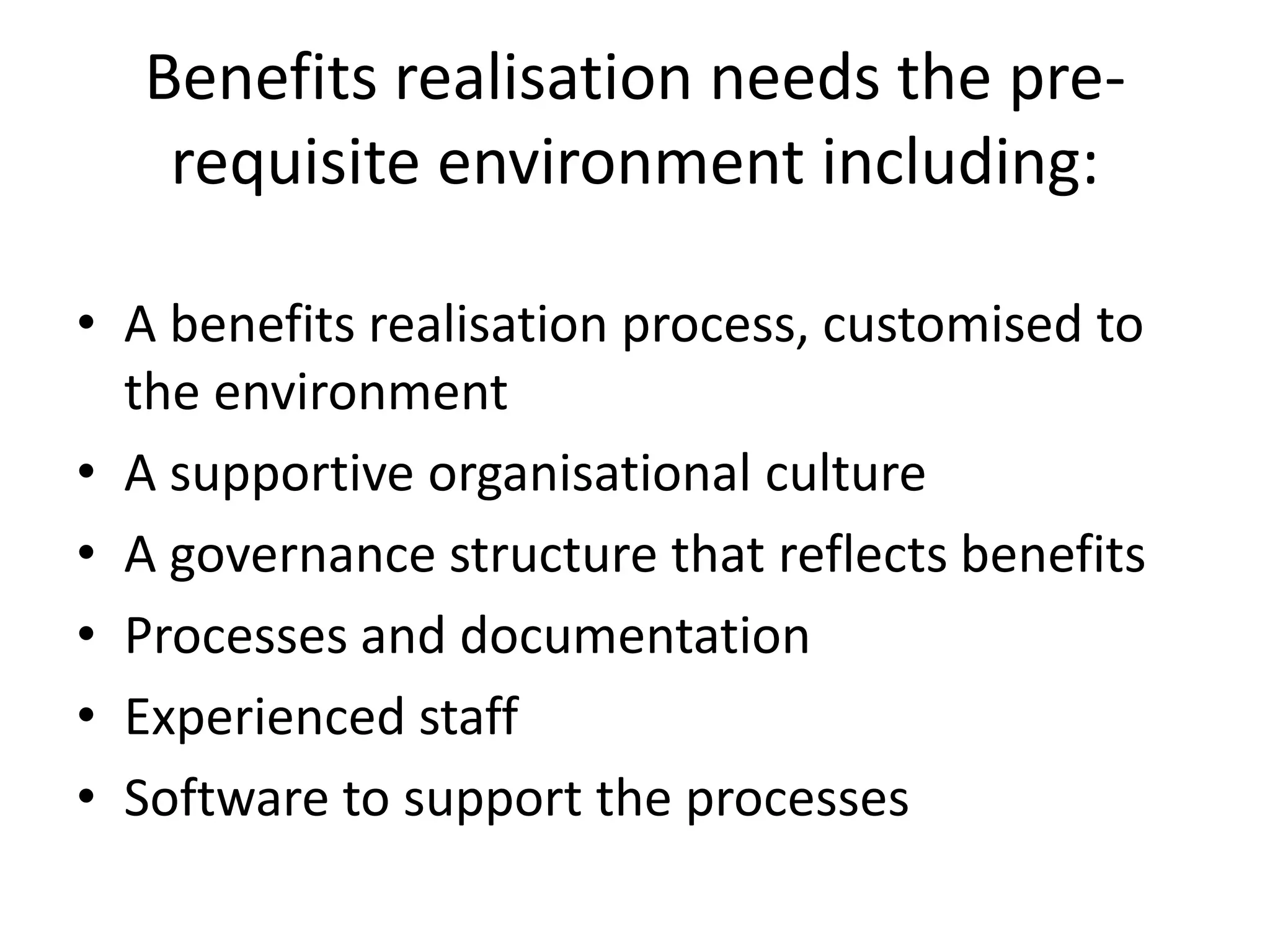 5 facts from Benefit Realisation Management | PPT