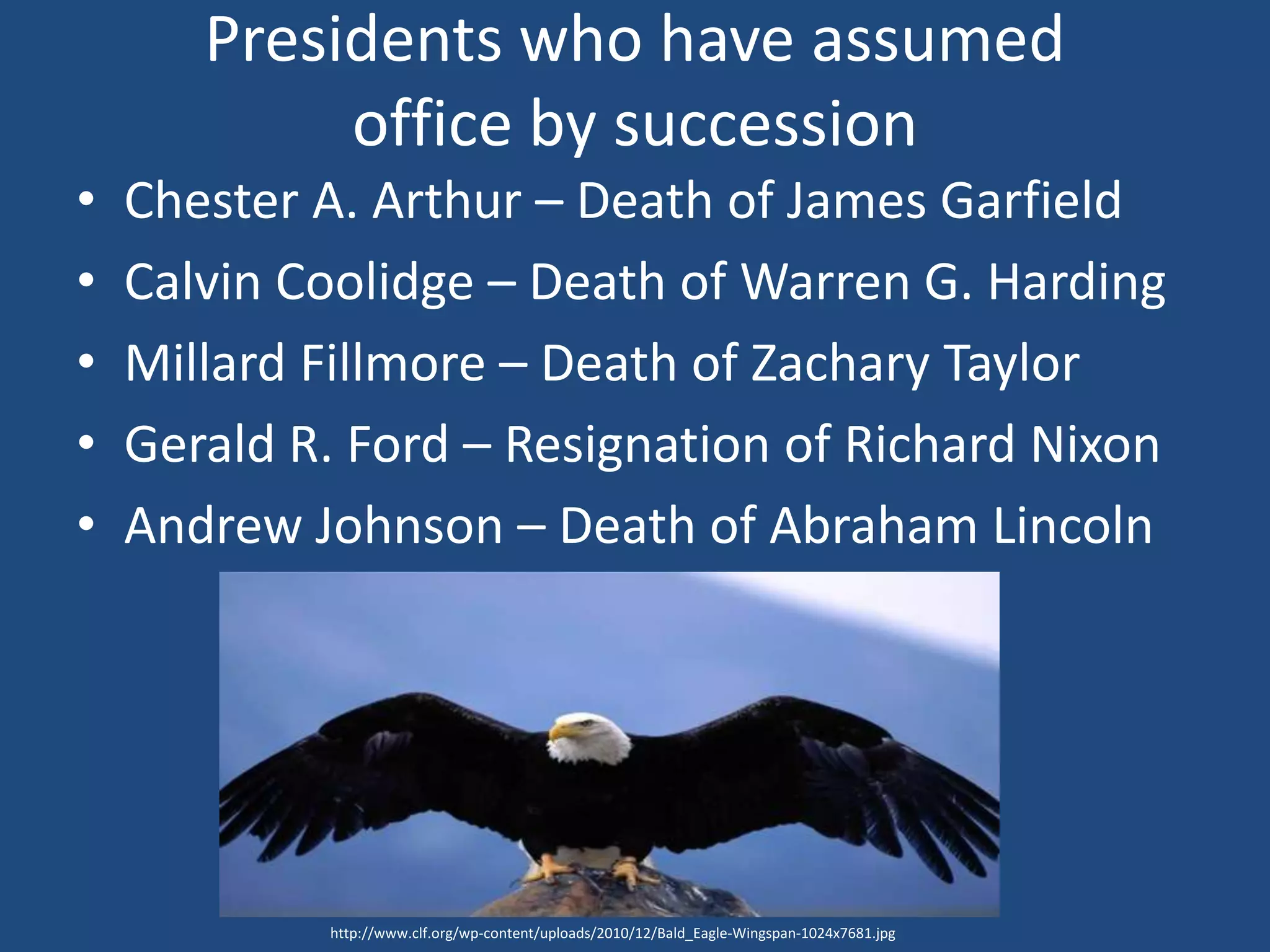 U.S. Presidential Line of Succession | PPTX | Politics