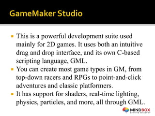 5 Fantastic Tools For Making Your Own Video Game | PPT
