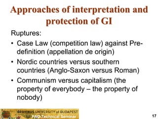 The need for GI policy in South-eastern European countries | PPT