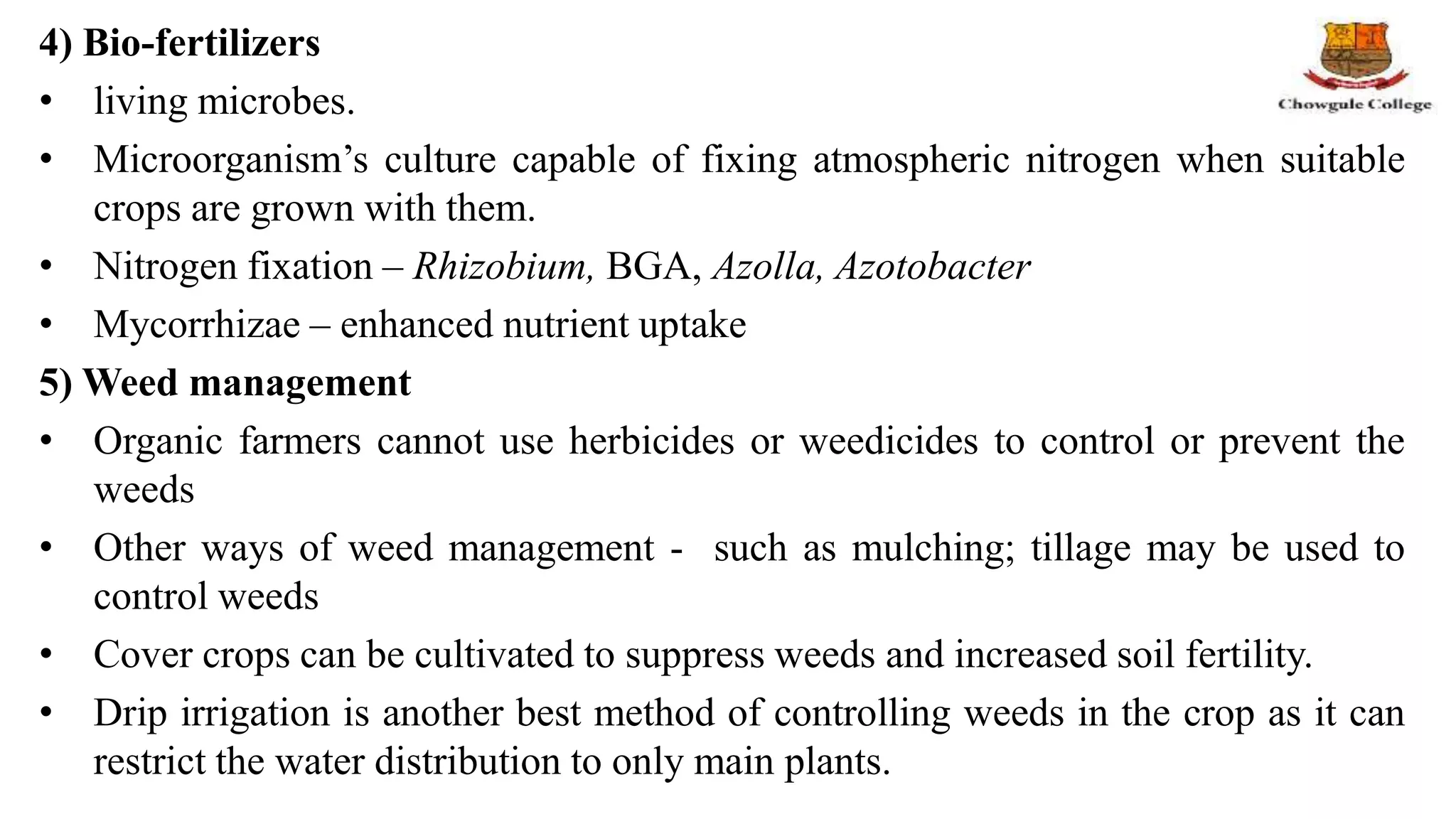 Components of organic farm & manure application | PPTX