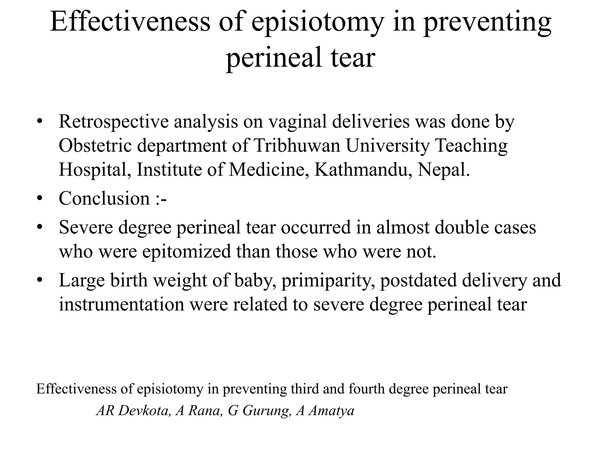 presentaion on perineal tear | PPTX