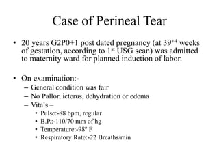 presentaion on perineal tear | PPTX
