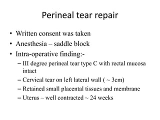 presentaion on perineal tear | PPTX