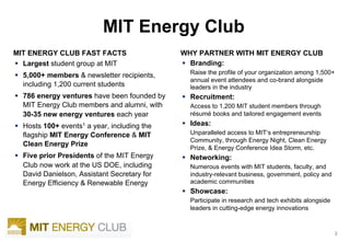 MIT Energy Club Overview | PDF