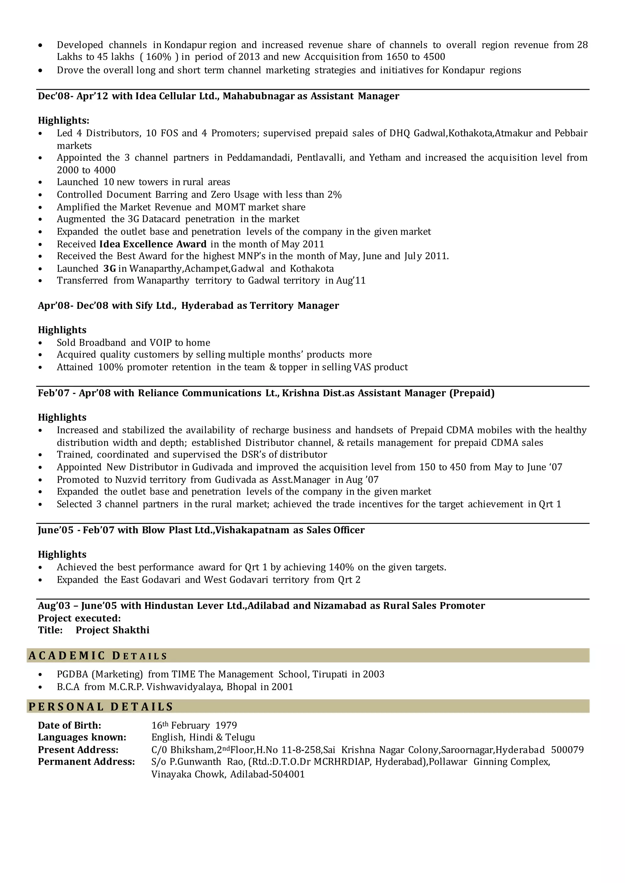 Mahesh CV | DOCX