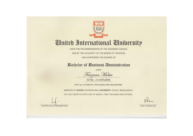 BBA Certificate | PPT