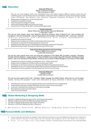 Aamir CV Final | PDF