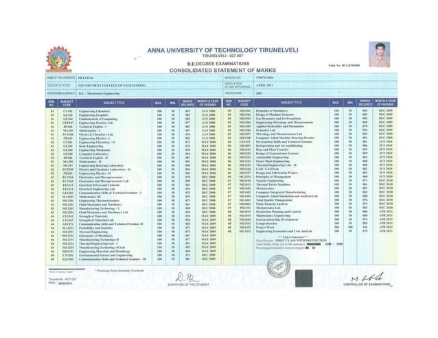 DEGREE CERTIFICATE & MARK STATEMENT | PDF