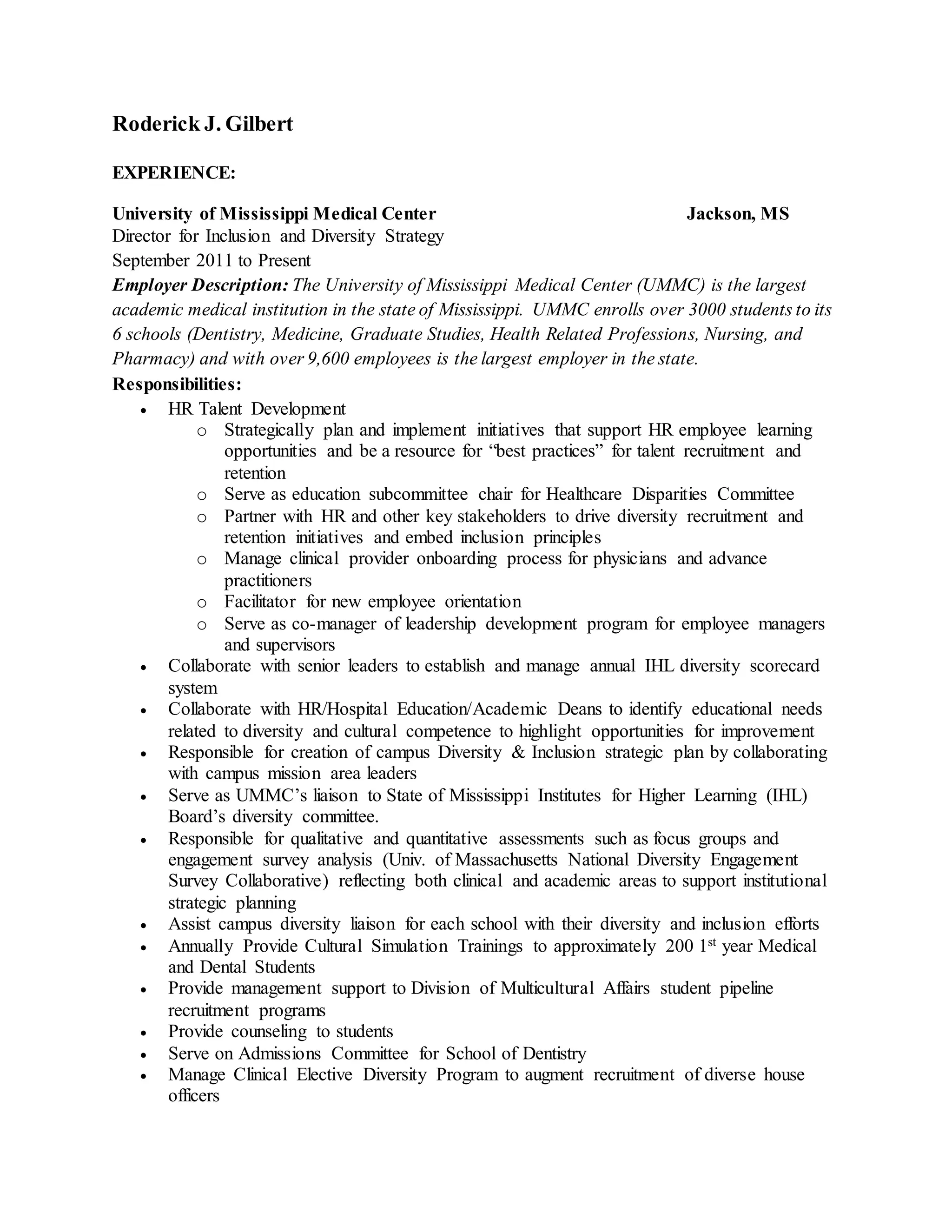 roderick j gilbert linked in resume | DOCX