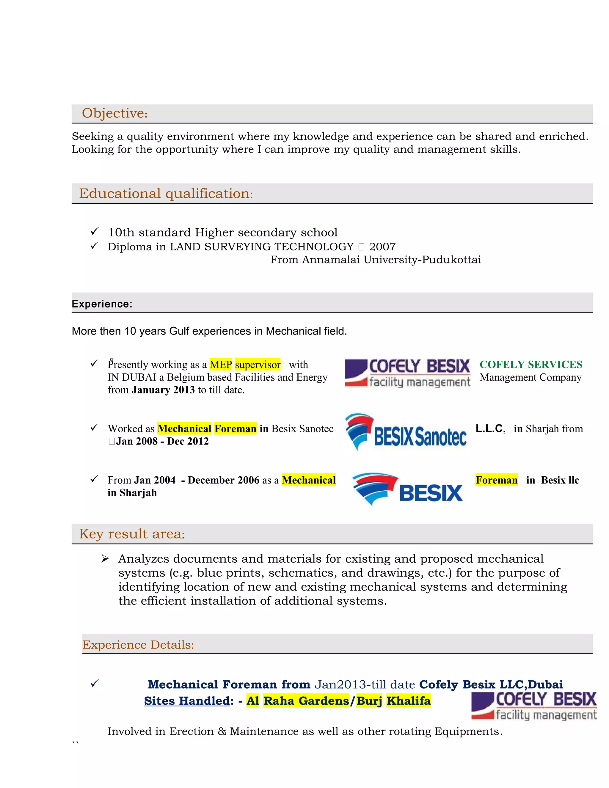 Arunkumar_cv-1-1 | DOC | Civil Engineering Industry | Industries