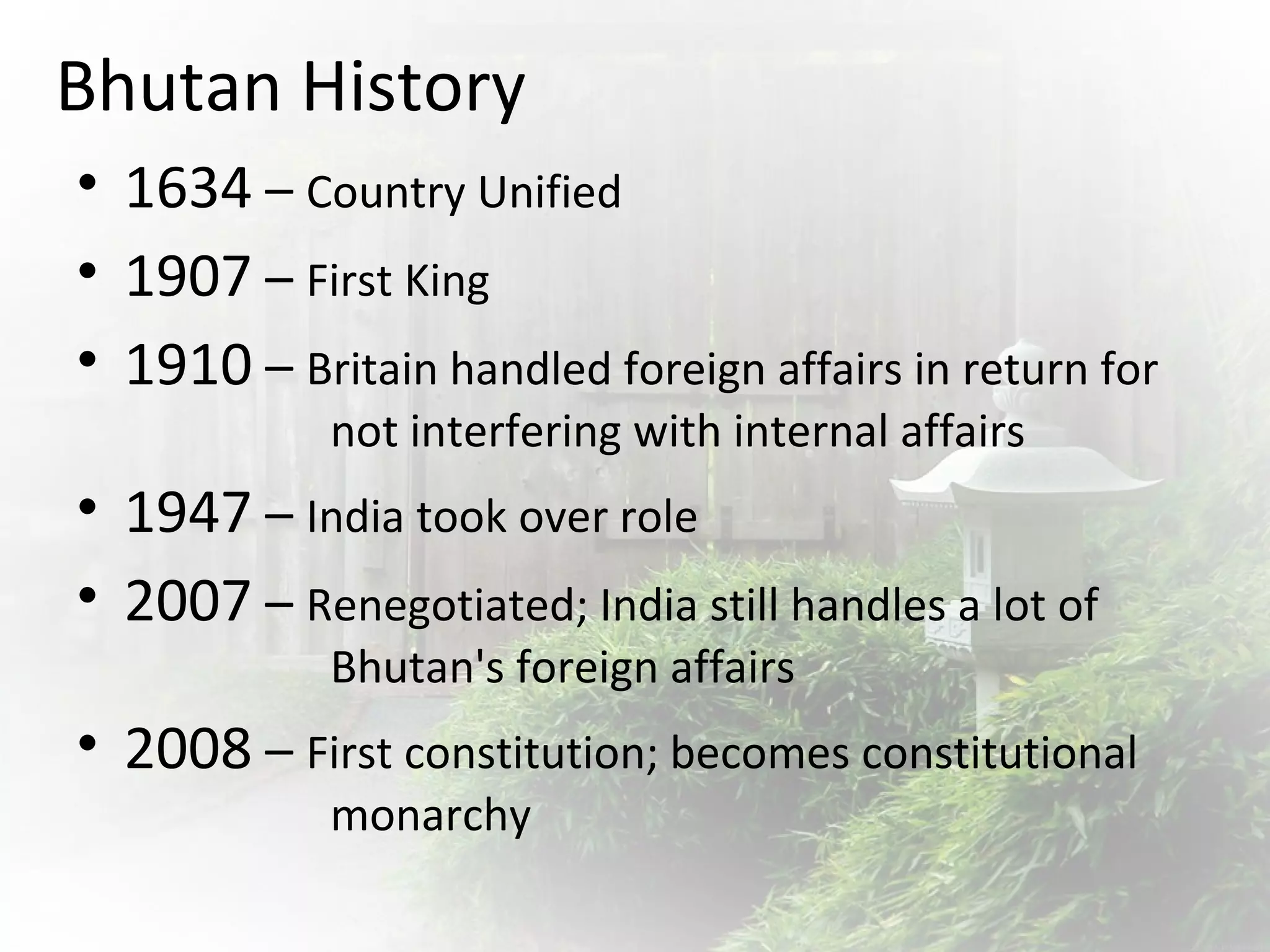 presentation on bhutan | PPT