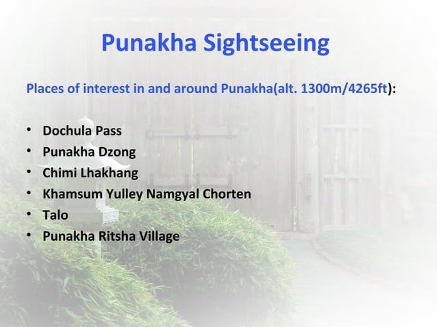 presentation on bhutan | PPT