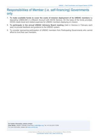 UNDAC Responsibilities of Government | PDF