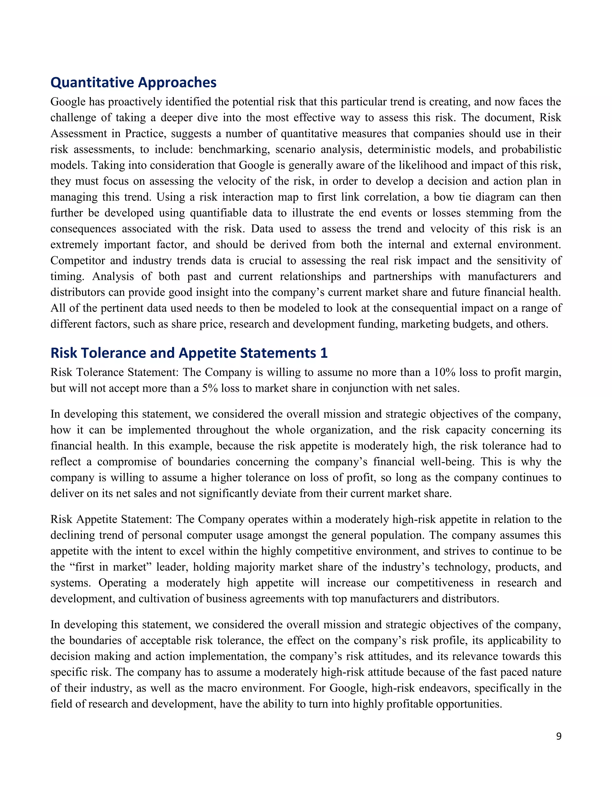 Google–Risk Assessment Tools | PDF