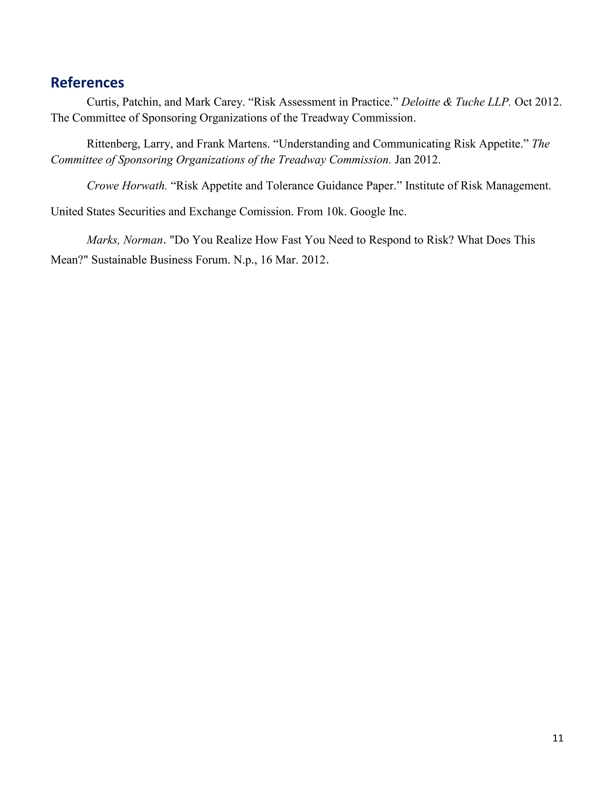 Google–Risk Assessment Tools | PDF