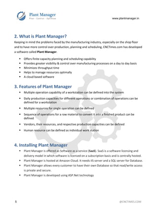 Plant Manager Reference document | PDF