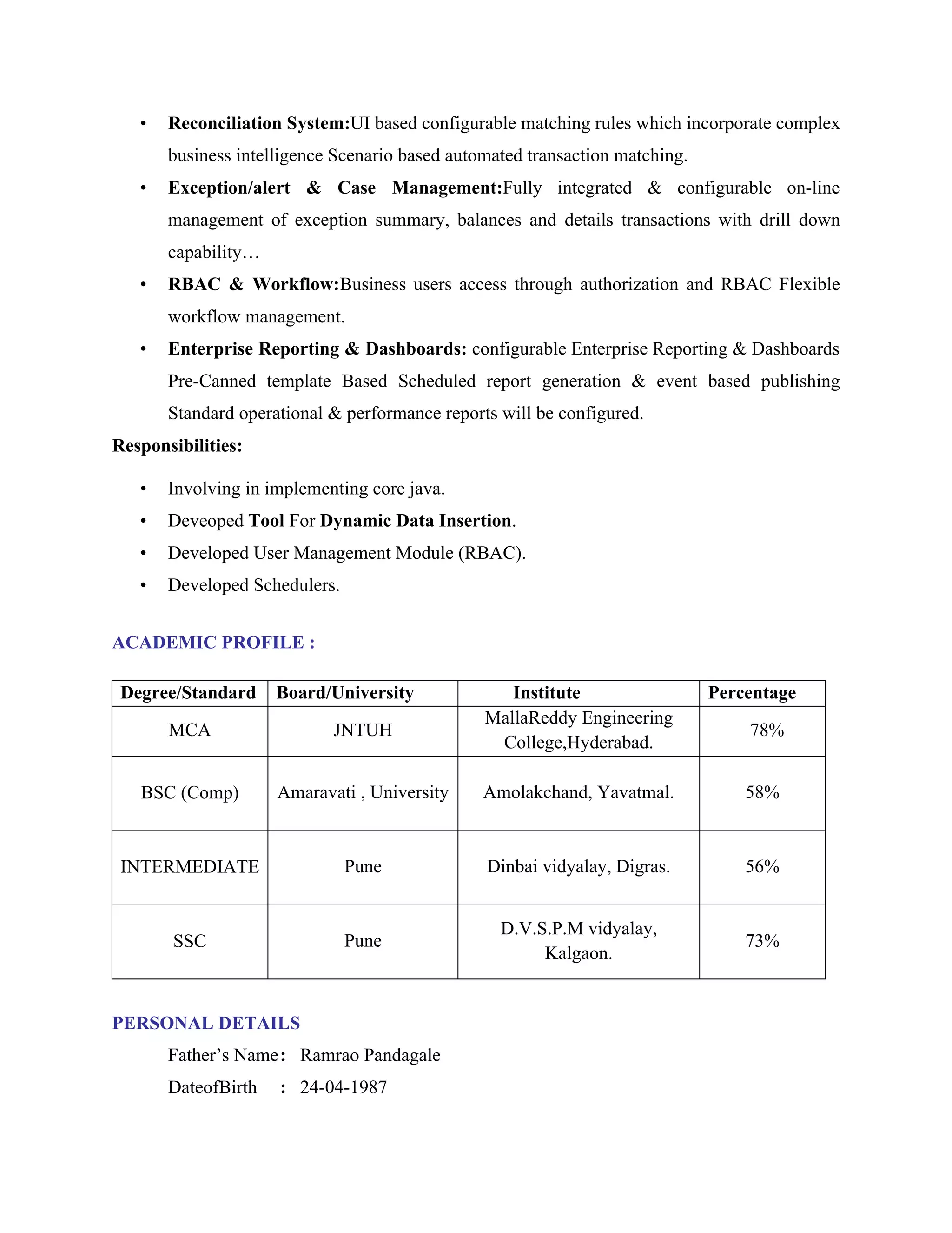 pravin_1yr_exp | PDF | Databases | Computer Software and Applications